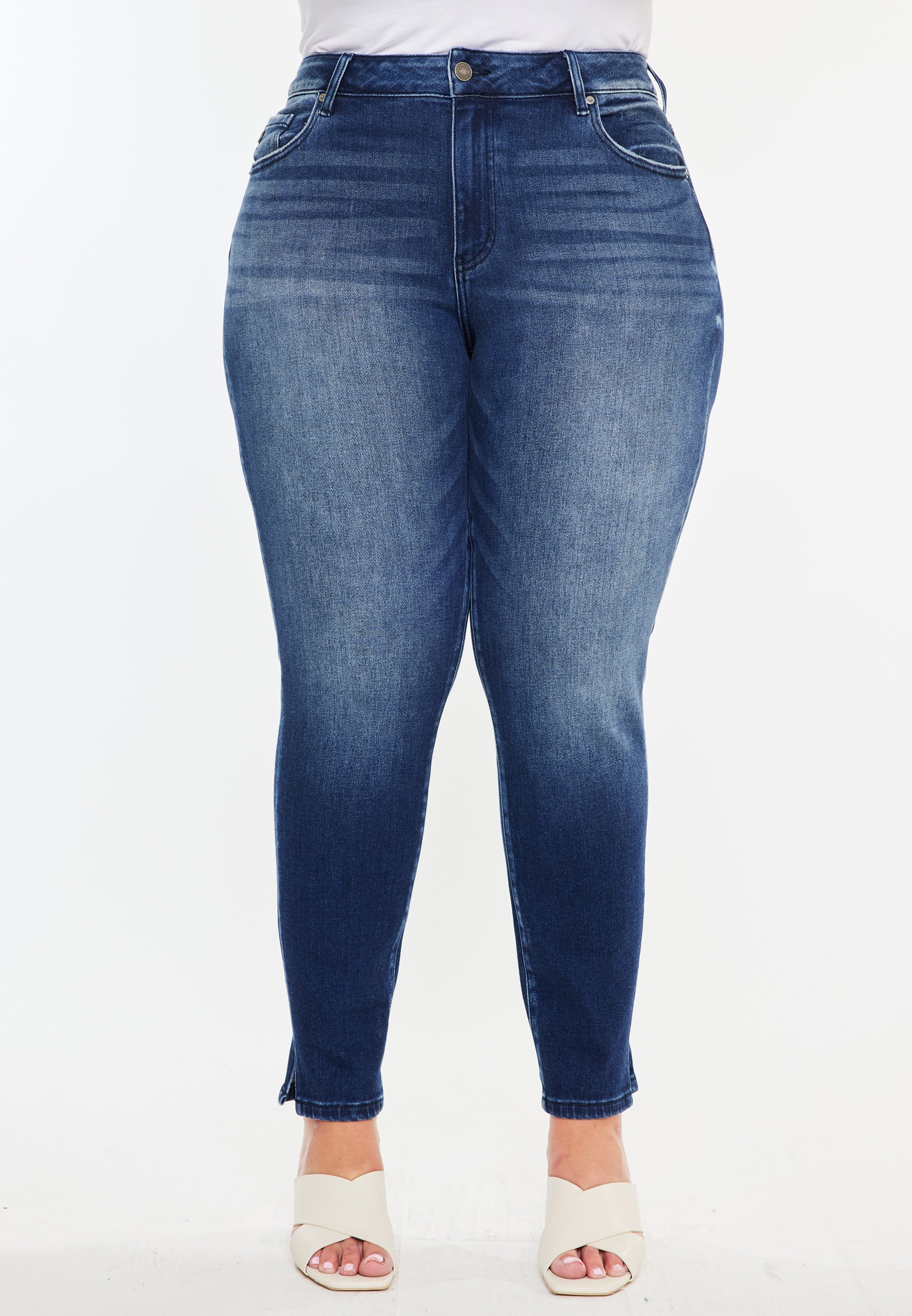Plus Size KanCan鈩?Curvy High Rise Dark Skinny Jean - Maurices